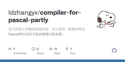 Github Ldzhangyxcompiler For Pascal Partly 电子科技大学编译原理实验：设计程序，能够对特定pascal代码进行语法分析和词法分析。