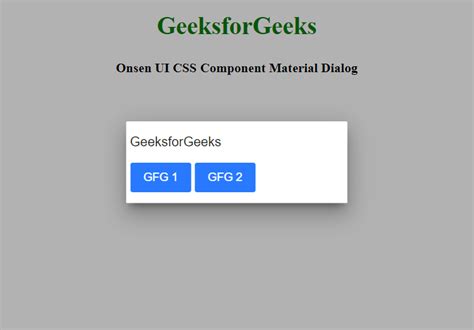 Onsen UI CSS 组件材质对话框 码农参考