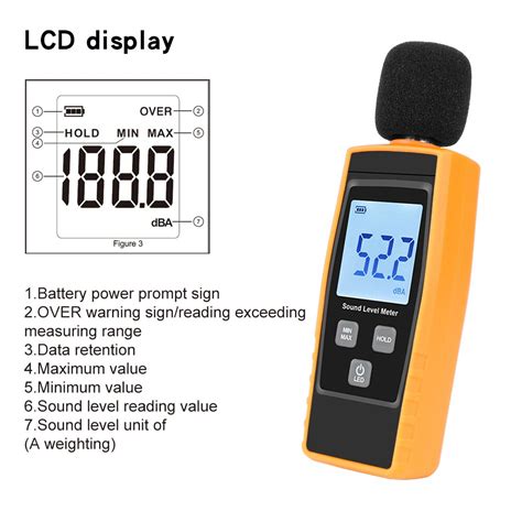 LCD Digital Sound Level Meter DB Meters DBA Vicedeal