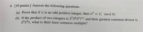 Solved 4 10 Points Answer The Following Questions A
