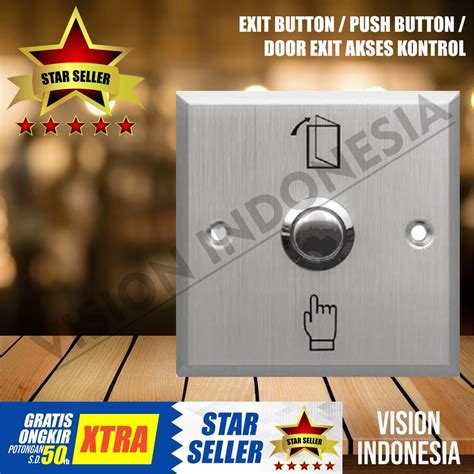 Jual EXIT BUTTON PUSH BUTTON DOOR EXIT AKSES KONTROL Shopee Indonesia
