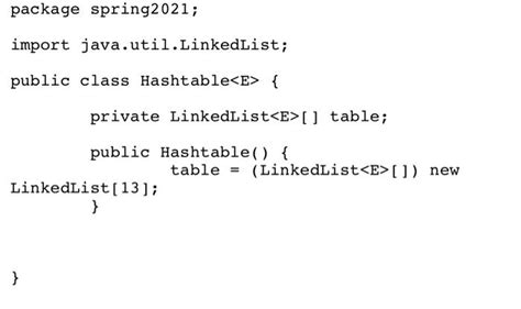 Solved package spring2021; import java.util.LinkedList; | Chegg.com