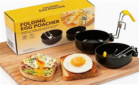 2 Pack Stainless Steel Egg Poacher Non Stick Egg Poacher Pan