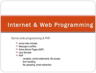 PHP POWERPOINT SLIDES PPT Web Development Internet
