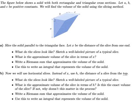 Solved The Figure Below Shows A Solid With Both Rectangular