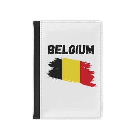 Belgium Passport Wallet Belgian Flag Passport Wallet Belgium Etsy