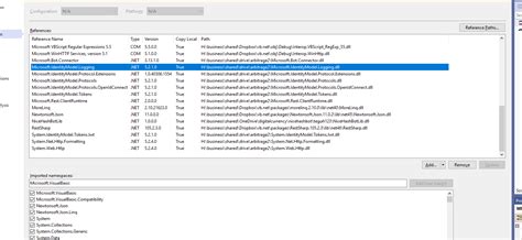 node js could not load file or assembly system valuetuple visual
