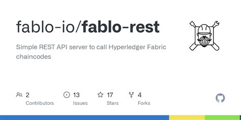 Github Fablo Iofablo Rest Simple Rest Api Server To Call Hyperledger Fabric Chaincodes