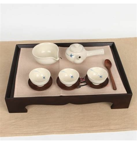 다기세트 교육용 3인찻상 청화베이지 유아용세트 티몬
