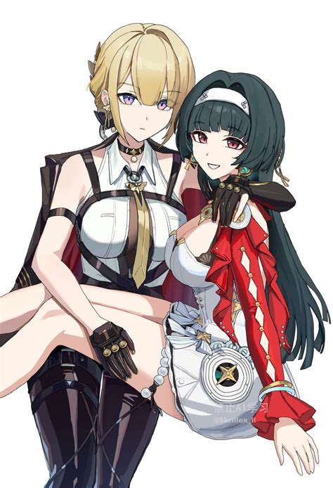 Evelyn Chevalier And Astra Yao Zenless Zone Zero Drawn By Purple Z Danbooru