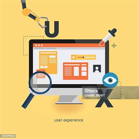 Ux 디자인식 웹 인포그래픽 컨셉입니다 사용자 인터페이스 경험 사용성 개발 조직에 대한 스톡 벡터 아트 및 기타 이미지 조직 개념 개념과 주제 Istock
