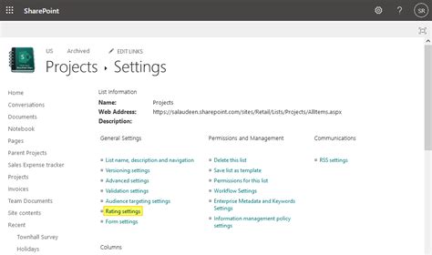 fix rating settings missing in sharepoint online sharepoint diary