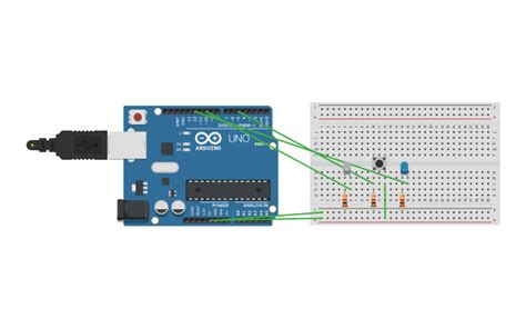 Circuit Design Task 1 2 Led Blink 1 Pushbutton Tinkercad