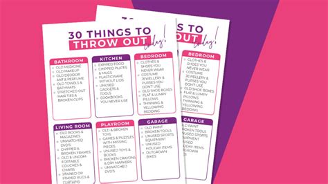 30 Things To Declutter Today Printable The Holy Mess