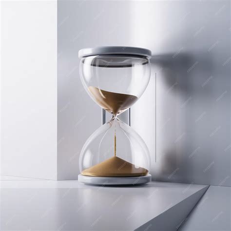 Premium Photo 3d Render Hourglass Isolated On Light Backgroundminimal Design3d Rendering