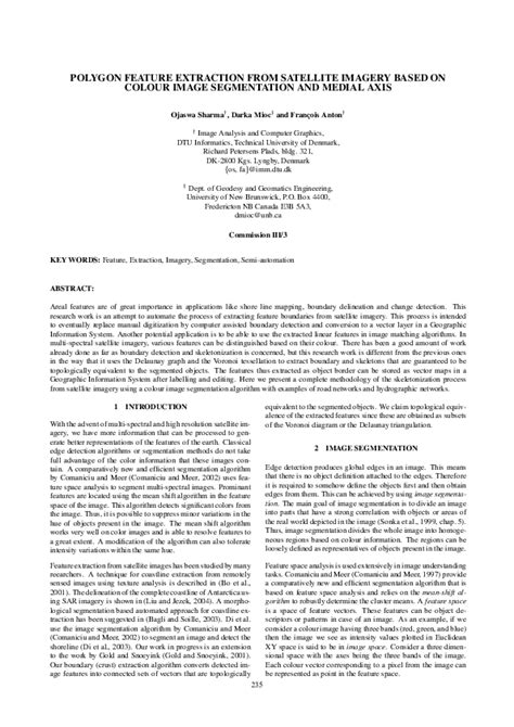 Pdf Polygon Feature Extraction From Satellite Imagery Based On Color