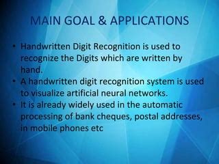 Handwritten Digit Recognition Convolutional Neural Network PPT PPTX
