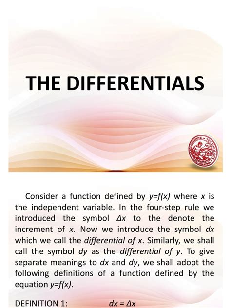 Pdf Lesson 15 The Differentials And Parametric Equations Dokumen Tips