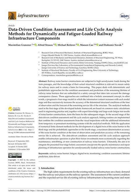 Pdf Data Driven Condition Assessment And Life Cycle Analysis Methods