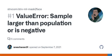 Valueerror Sample Larger Than Population Or Is Negative · Issue 1