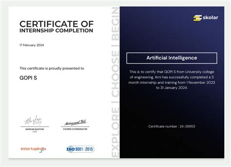 Gopi S On Linkedin Internship Ai👍