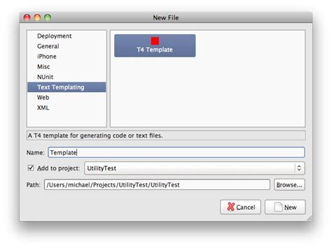 T4 Templates In MonoDevelop Mhut Ch