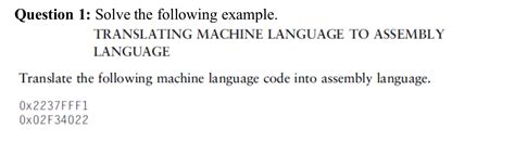 solved question 1 solve the following example translating
