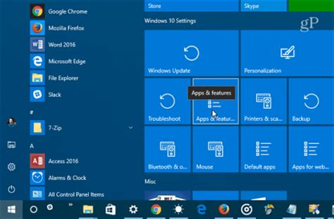 How To Pin Individual Windows Settings To The Start Menu