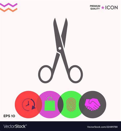 Scissors Icon Symbol Royalty Free Vector Image
