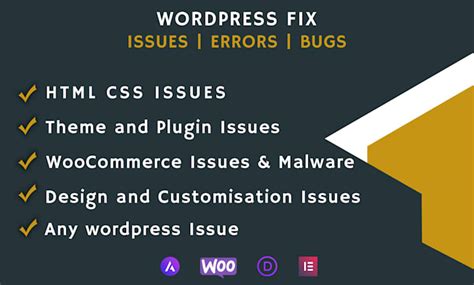 Fix Wordpress Errors Bugs Or Issues And Create Elementor Pro Website By Mahbubwpcore Fiverr