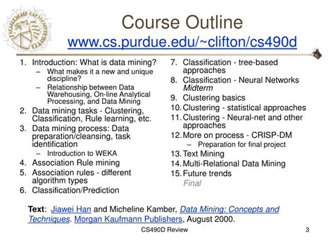 ppt cs490d introduction to data mining prof chris clifton