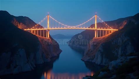 A Glowing Light Bridge Spanning Two Cliffs Symbolizing Connection Unity And Overcoming
