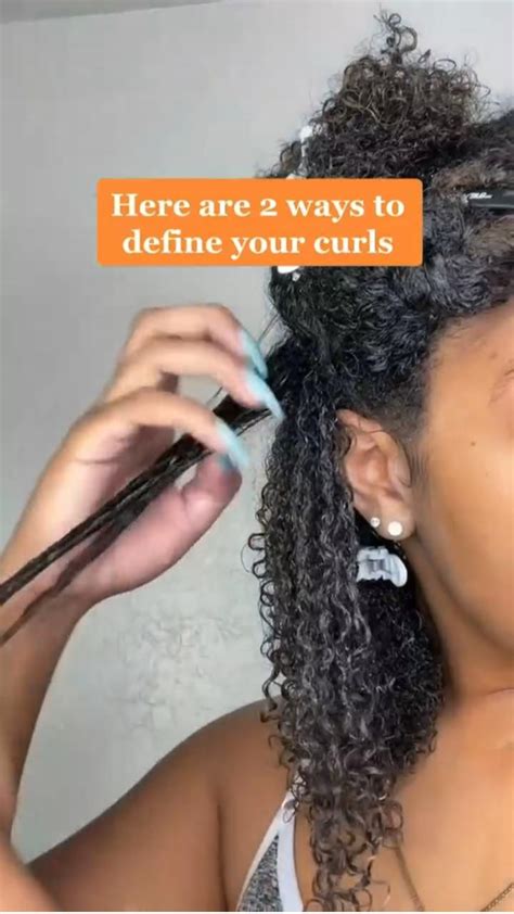 2 Ways To Define Your Curls Natural Hair Styles Hair Tutorial Defined Curls Natural Hair