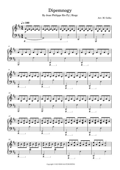 Dipemnogy Arr M Galka By Riopy Sheet Music For Piano Solo At Sheet