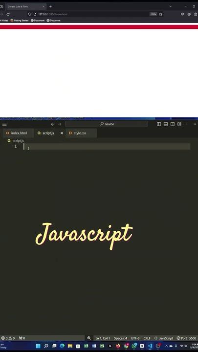 Display Real Time Date And Time With Javascript In 30 Secscoding Coding