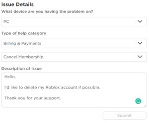 How To Delete Your Roblox Account