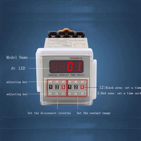 dh48s s repeat cycle time delay relay 24v timer relay socket ac 220v