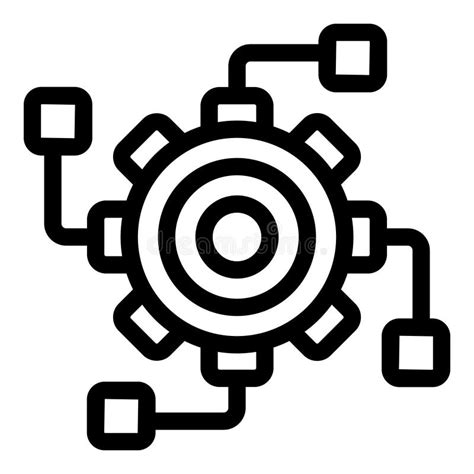 gear connecting to data points representing seamless workflow stock