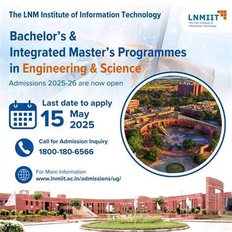 Admissions2025 Engineering Science Futureready Lnmiit Applynow