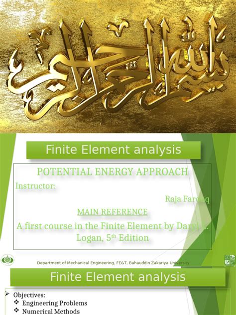 1 1 minimum potential energy method pdf finite element method