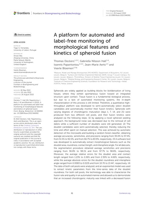 Pdf A Platform For Automated And Label Free Monitoring Of