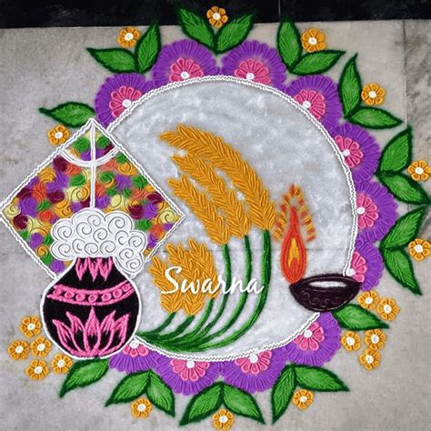 Pongal Rangoli Design Images Kolam Ideas