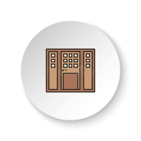 Round Button For Web Icon Door Icon Button Banner Round Badge Interface For Application