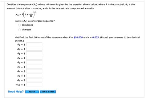 solved consider the sequence an whose nth term is given by the