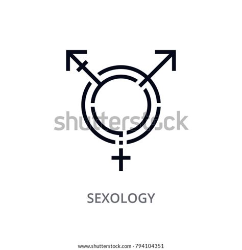 Vetor Stock De Thin Line Vector Sexology Icon Logo Livre De Direitos 794104351