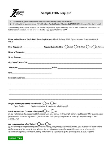 Fillable Online Sample Foia Request Fax Email Print Pdffiller