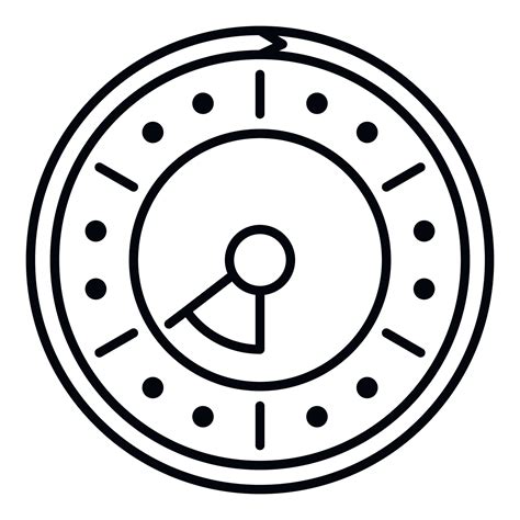 Point Clock Icon Outline Style 15387058 Vector Art At Vecteezy