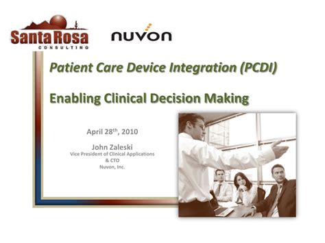 Pdf Patient Care Device Integration Pcdi Enabling Clinical Decision