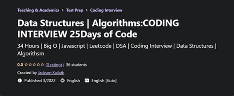 Data Structures Algorithmscoding Interview 25days Of Code