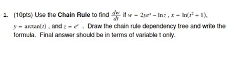 Solved Please Make Sure To Draw The Chain Rule Dependency